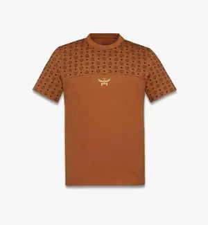 Mcm Monogram Print T-shirt Cognac