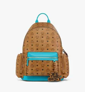 Mcm X We The Best Stark Backpack In Visetos - Cognac