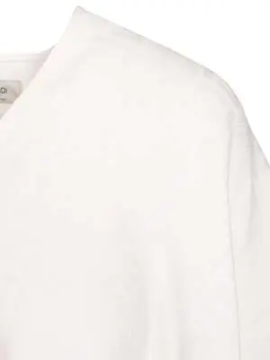 Fendi Ff Ivory Wool And Silk Poncho - White