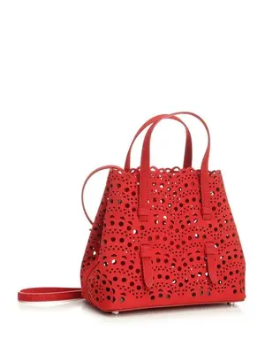Alaïa Mina 20 Tote Bag With Vienne Motif - Red