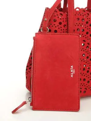 Alaïa Mina 20 Tote Bag With Vienne Motif - Red