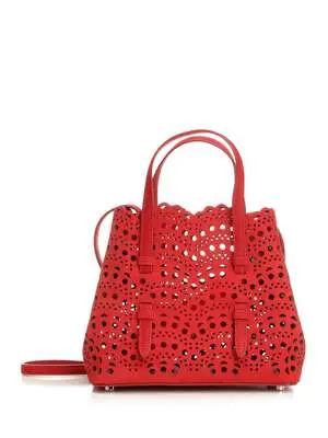 Alaïa ALAIA Mina 20 Tote Bag With Vienne Motif Red
