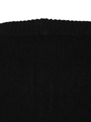 Rick Owens Crew Neck Fitted Sweater - Black