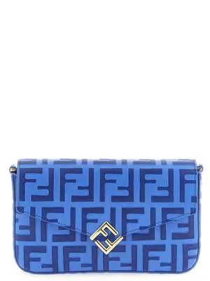 Fendi Ff Diamonds' Wallet On Chain - Blue