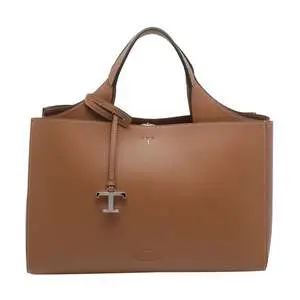 TOD'S Di Reverse Leather Tote Bag - Brown