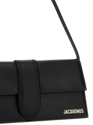 Jacquemus Le Bambino Long Leather Shoulder Bag - Black