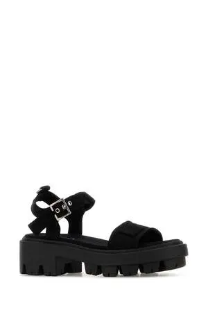 Prada Canvas Sandals - Black