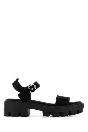 Prada Canvas Sandals - Black