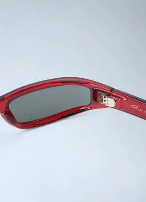 Rick Owens Rectangular Sunglasses - Red
