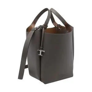 TOD'S Small Leather Bucket Bag - Green