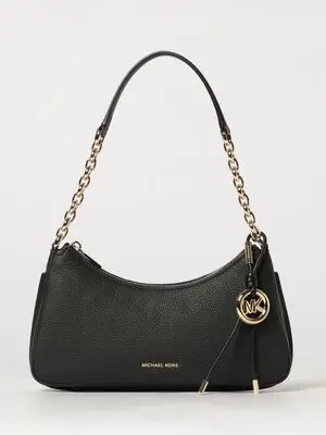 Michael Kors Nolita Medium Hammered Leather Clutch With Chain - Black