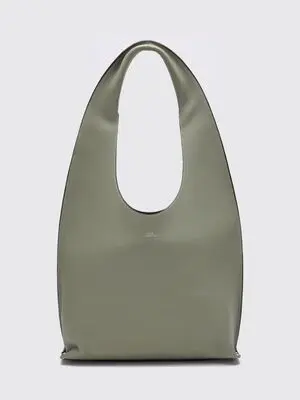 A.p.c. Grained Cowhide Leather Shoulder Bag - Green