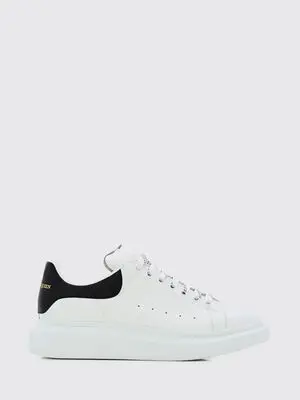 Alexander McQueen Oversize Calf Leather Sneakers With Suede Insert And Chunky Sole - White
