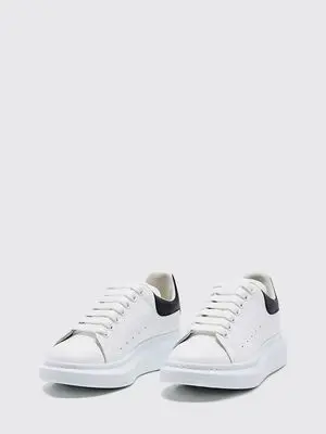 Alexander McQueen Oversize Calf Leather Sneakers With Suede Insert And Chunky Sole - White