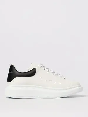 Alexander McQueen Oversize Calf Leather Sneakers With Suede Insert And Chunky Sole - White