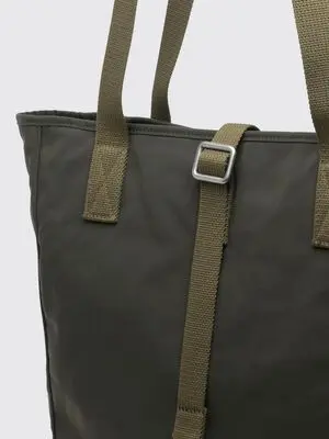 A.p.c. Archive Tote Bag In Nylon With Double Handle And Printed Logo - Green