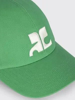 COURREGES Cotton Baseball Cap With Embroidered Logo