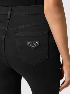 Philipp Plein High-waisted Skinny Jeans In Five-pocket Stretch - Black 1