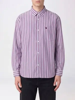 Carhartt Work In Progress Cotton Poplin Shirt With Embroidered Logo
