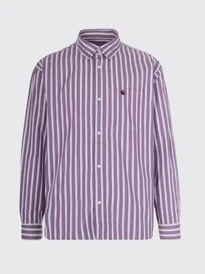 Carhartt Work In Progress Cotton Poplin Shirt With Embroidered Logo