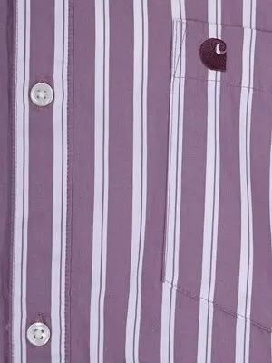 Carhartt Work In Progress Cotton Poplin Shirt With Embroidered Logo