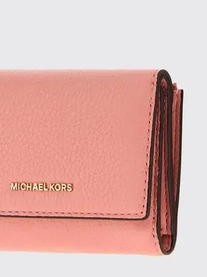 Michael Kors Bryant Leather Tri-fold Wallet With Metal Logo And Button