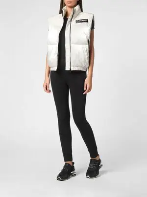 PLEIN SPORT Quilted High Neck Gilet