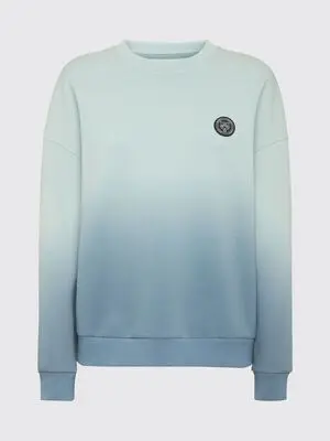 PLEIN SPORT Abstract Print Jersey Sweatshirt With Dropped Shoulders - Turquoise