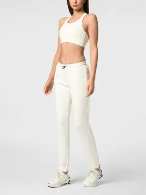 PLEIN SPORT Jersey Jogger Trousers With Drawstring And Contrasting Logo