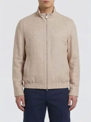 Brunello Cucinelli Silk And Linen Blend Bomber Jacket - Beige