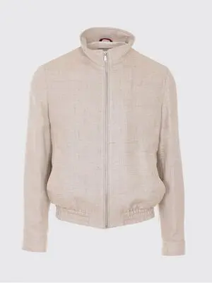Brunello Cucinelli Zip-up Jacket With Stand Collar - Beige