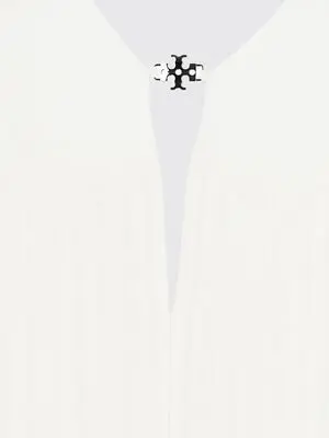Tory Burch V-neck Spaghetti Strap Maxi Dress - White
