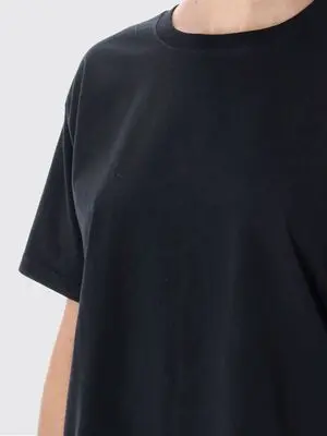 American Vintage Short-sleeve Cotton T-shirt With Dropped Shoulders - Black