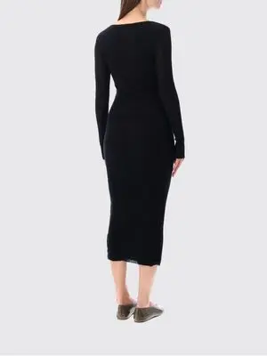 JAMES PERSE V-neck Cotton And Cashmere Midi Sheath Dress