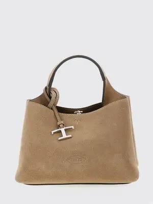 TOD'S Small Calfskin Handbag With Removable Shoulder Strap - Beige