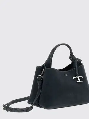 TOD'S Small Calfskin Handbag With Removable Shoulder Strap - Blue