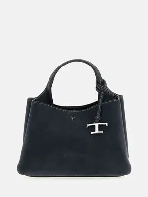 TOD'S Small Calfskin Handbag With Removable Shoulder Strap - Blue