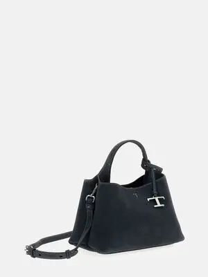 TOD'S Small Calfskin Handbag With Removable Shoulder Strap - Blue