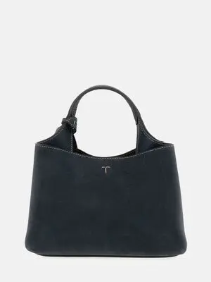 TOD'S Small Calfskin Handbag With Removable Shoulder Strap - Blue