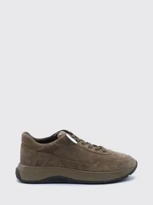 Hogan Hi-light Suede Calfskin Leather Sneakers With Tone-on-tone H Logo - Burnt