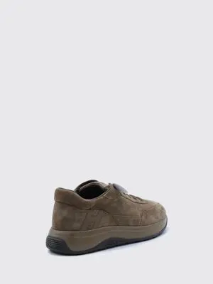 Hogan Hi-light Suede Calfskin Leather Sneakers With Tone-on-tone H Logo - Burnt