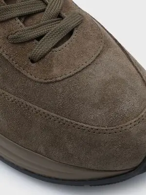 Hogan Hi-light Suede Calfskin Leather Sneakers With Tone-on-tone H Logo - Burnt