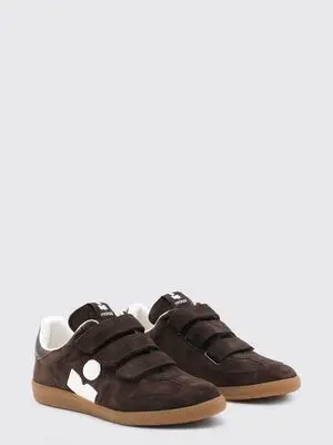 Isabel Marant Étoile Suede Low-top Sneakers With Velcro Closure - Cocoa