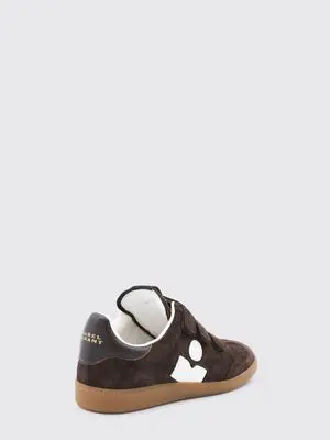 Isabel Marant Étoile Suede Low-top Sneakers With Velcro Closure - Cocoa