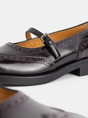 Church's Brushed Leather Mary Jane Brogue Ballerina Flats