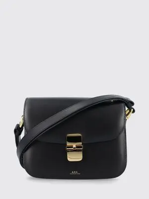 A.p.c. Shoulder Bag With Gold Tone Clasp - Black