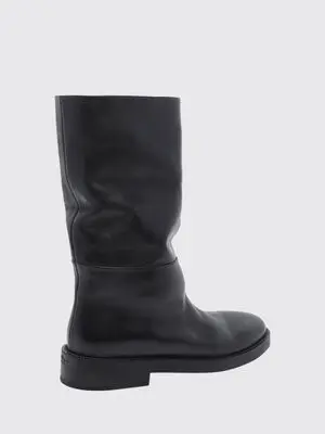 Marsèll Tubetto Calf-high Biker Boots In Distressed Leather - Black
