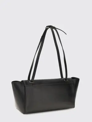 Savette Symmetry Smooth Calfskin Shoulder Bag With Metallic Clasp