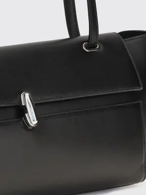 Savette Symmetry Smooth Calfskin Shoulder Bag With Metallic Clasp