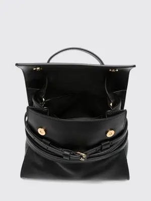 Moschino Tie Me Leather Mini Handbag - Black